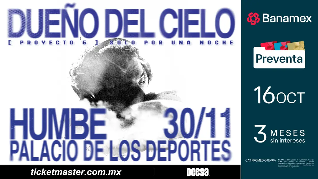 Humbe: Dueño del cielo Tickets, Tour and Concert Dates – www.ocesa.com.mx