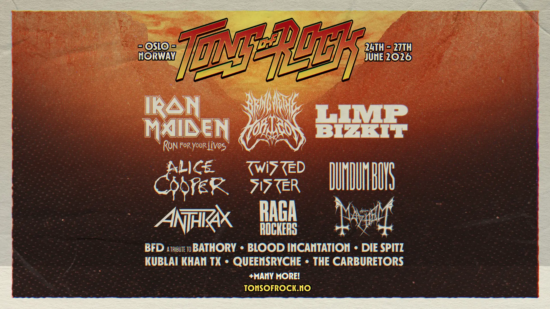 Tons of Rock 2026, Oslo, 2026-06-24T00:00:00Z, , Tickets – www ...